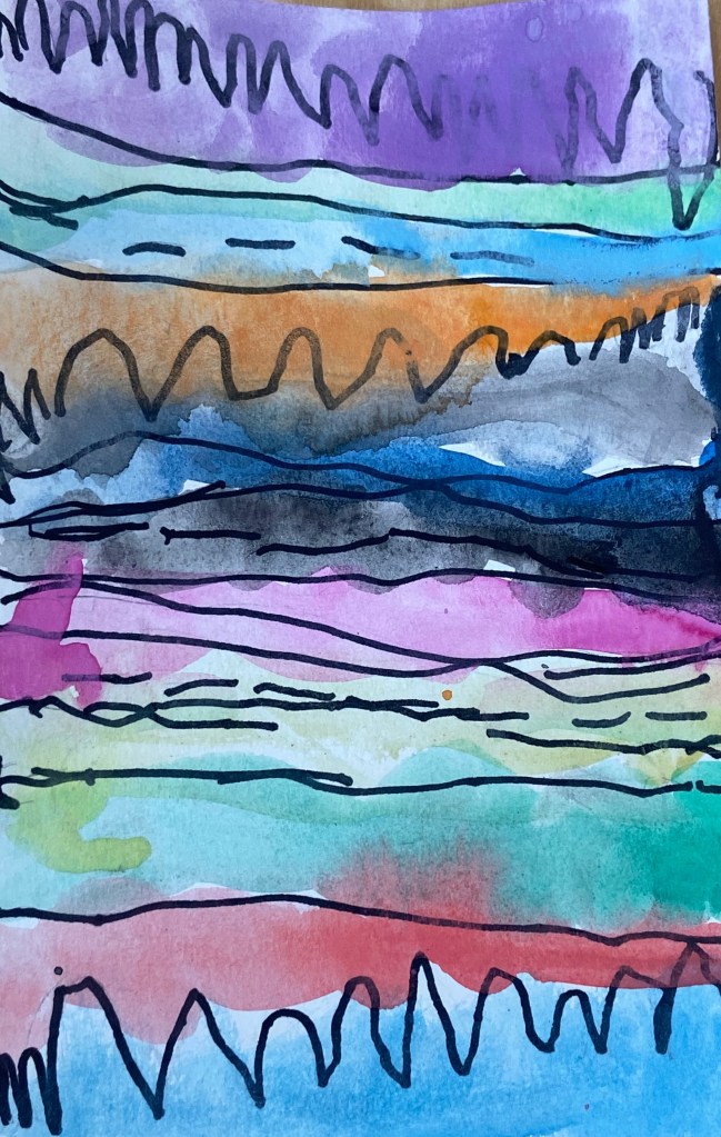 Watercolor Lines – In the Art Room with Mrs. D
