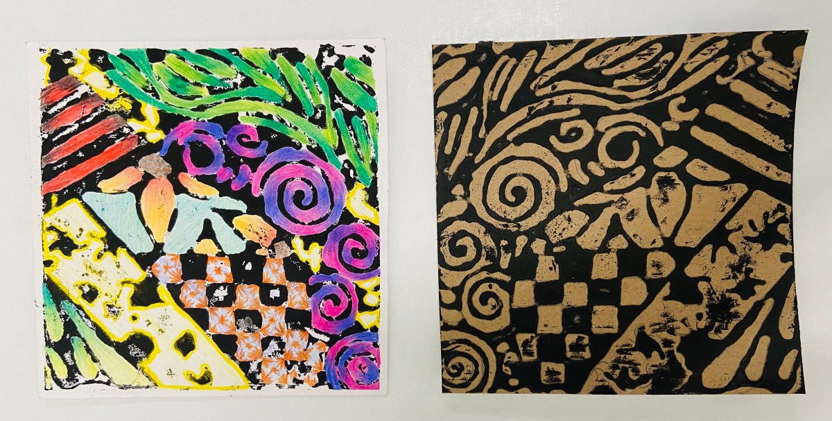 Printmaking with Glue – In the Art Room with Mrs. D