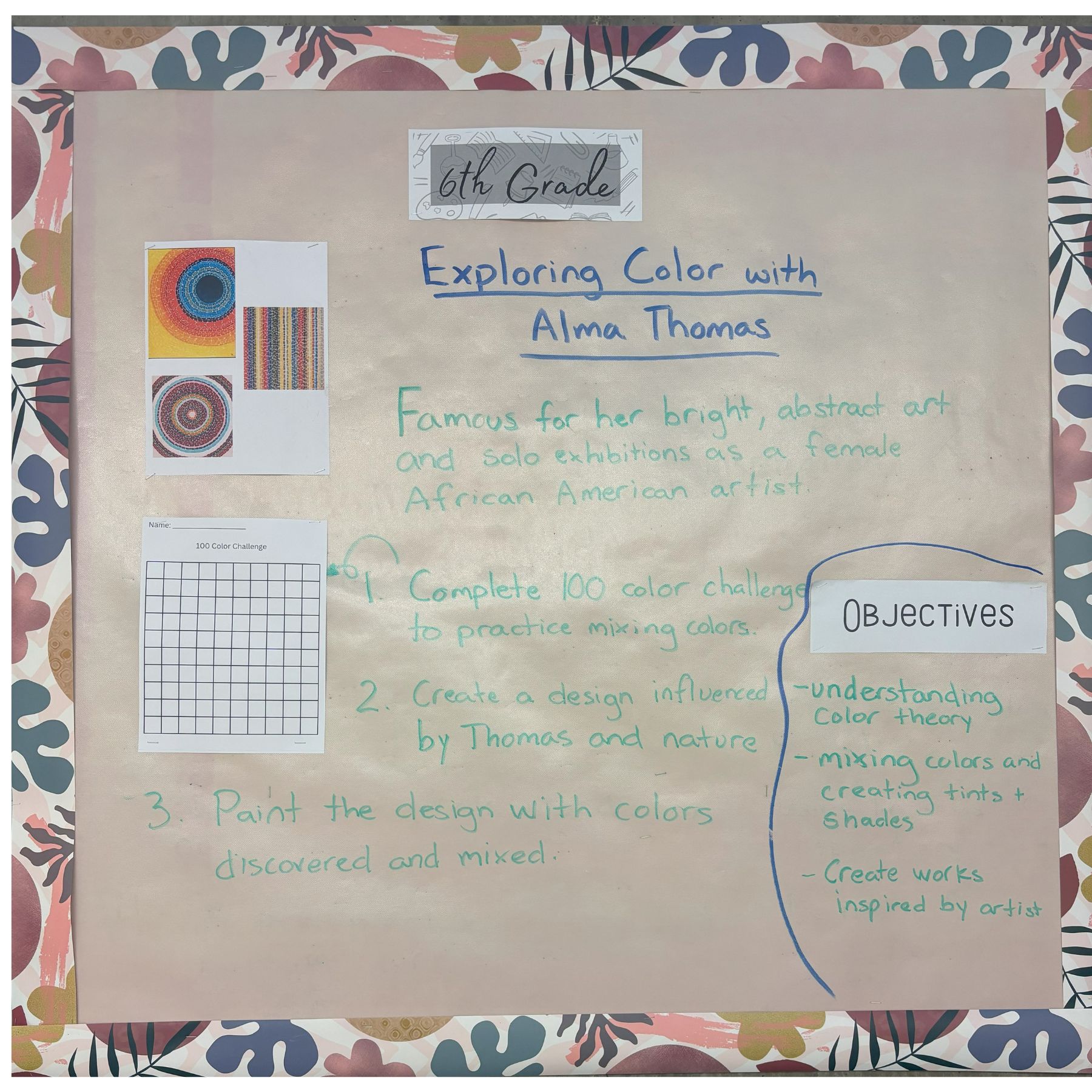Creative Color Mixing Inspired by Alma Thomas – In the Art Room with Mrs. D
